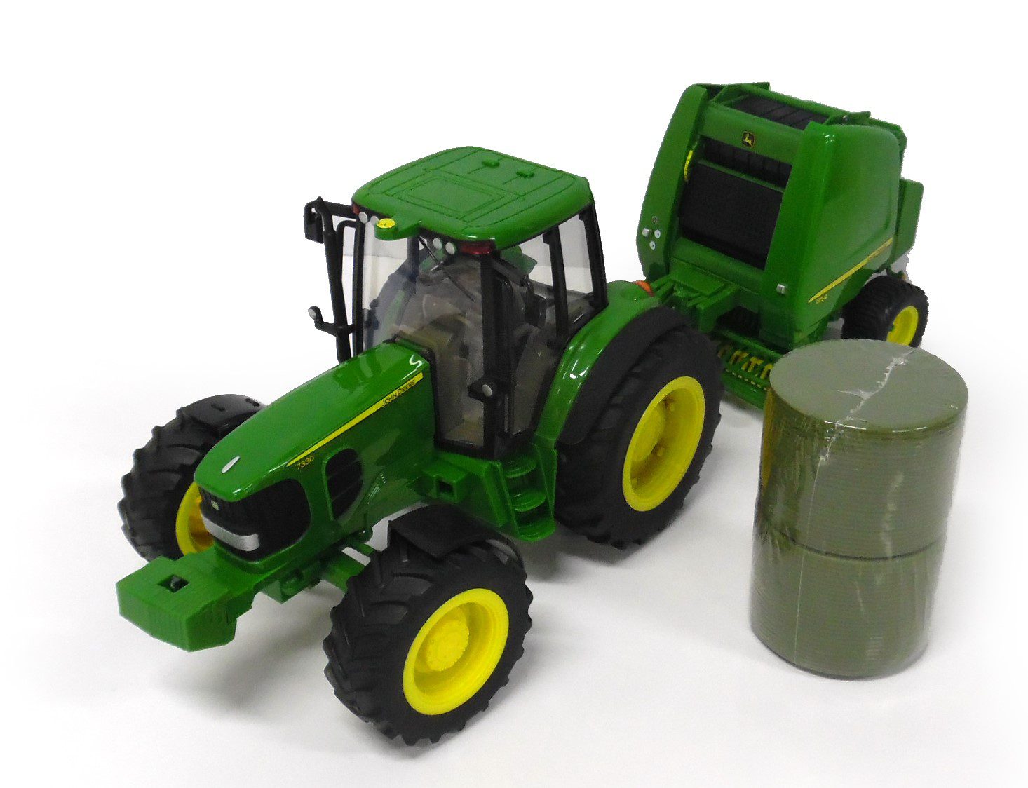 JD 7330 Tractor & Round Baler Set Big Farm – The Shepherds Shed